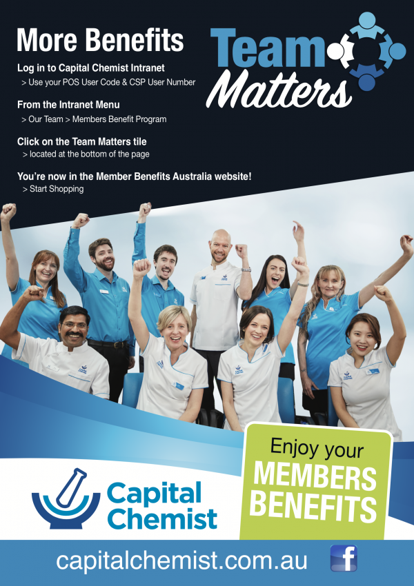 More Benefits A4 Poster - Capital Chemist MOS