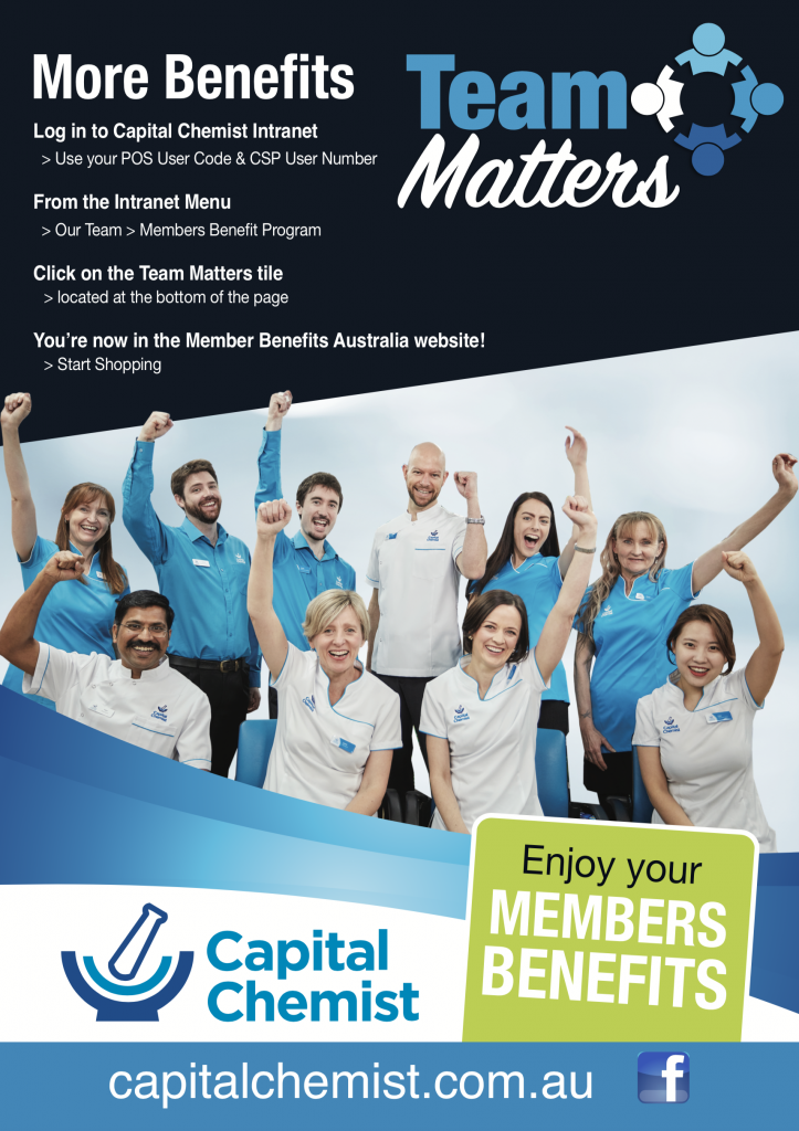 More Benefits A4 Poster - Capital Chemist MOS